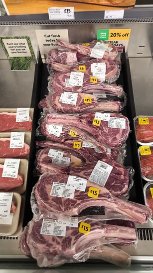 Tomahawk steak 1kg £15 at Morrisons Steak Saturday - 20% off | hotukdeals