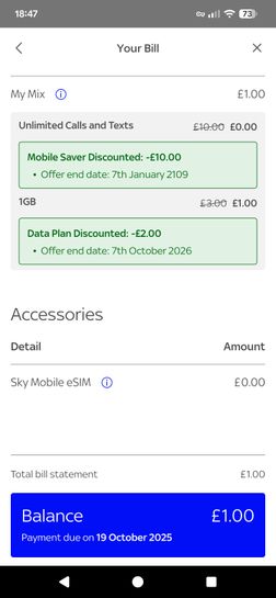 Sky Mobile 1GB SIM Only - Unlimited Calls & Texts for £1/m at Sky ...