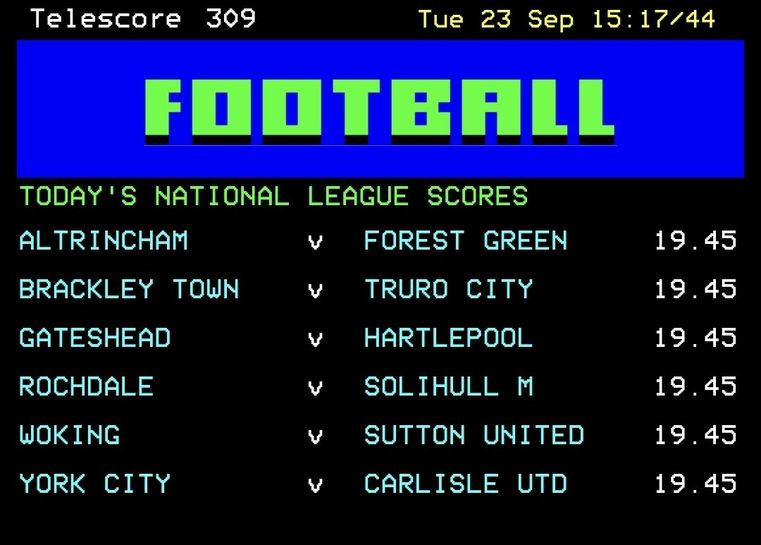 Telescore Teletext Football Scores - Retro Fun at Google Play | hotukdeals