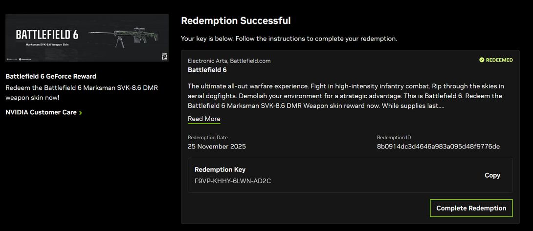 Battlefield 6 GeForce Reward - code share | Hotukdeals