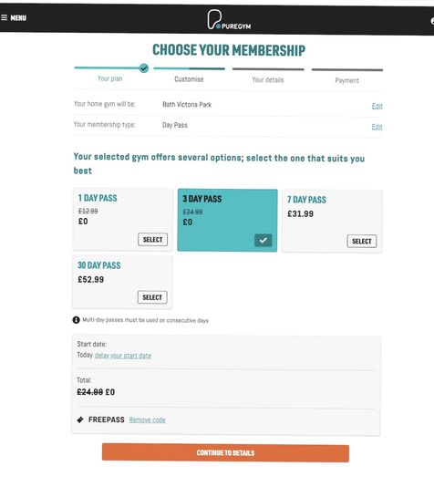 Free 3-Day Gym Pass at PureGym with Code FREEPASS | hotukdeals