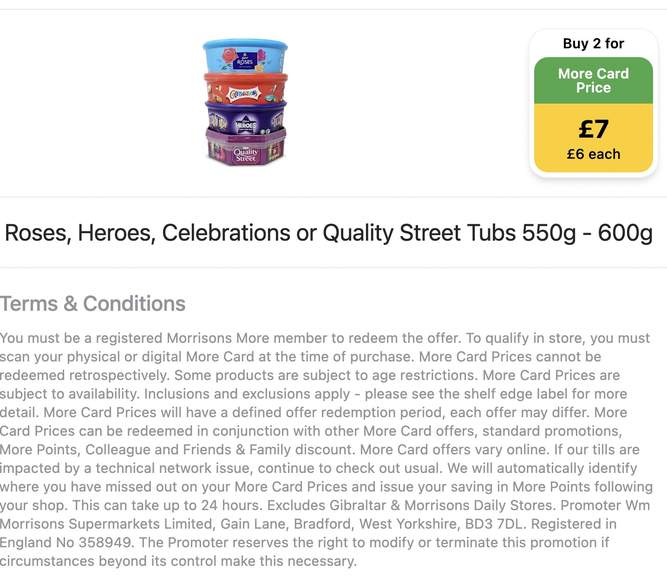 Quality Street, Celebrations, Heroes, Roses Chocolate Tubs 2 for £7 at ...