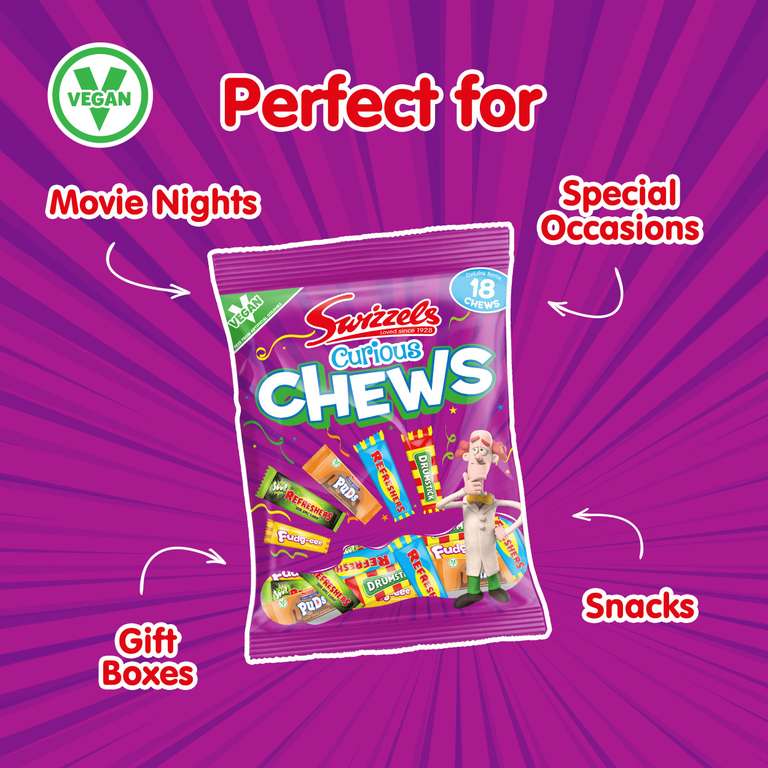 Swizzels Curious Chew Sweets 171g – £3.00 at Amazon | hotukdeals
