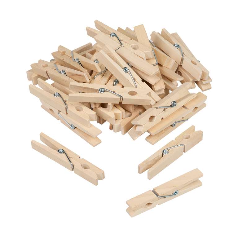 Elliott 36 Fsc Strong Grip Hardwood Coil Spring Clothes Pegs For ...