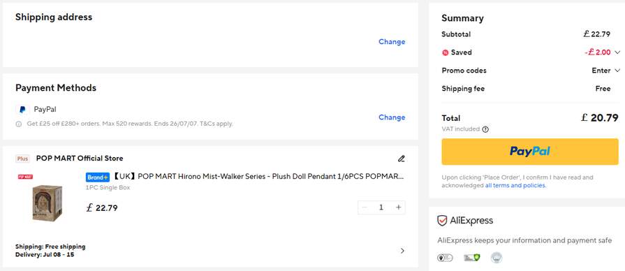POP MART Hirono Mist-Walker Series Plush Doll x1 20.79 at POP MART ...