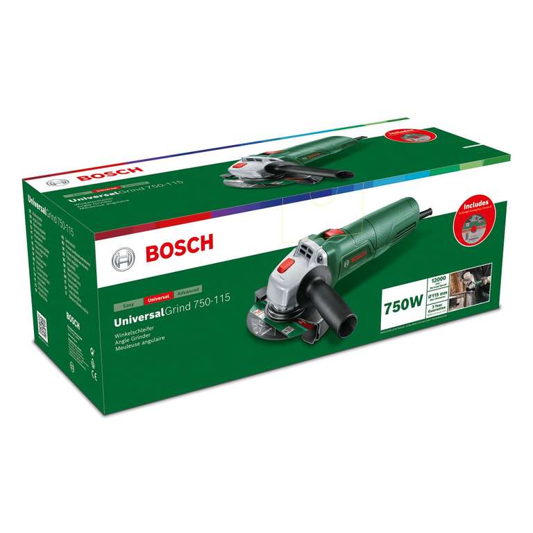 Bosch Small Angle Grinder UniversalGrind 750-115 750w 3 X Straight ...