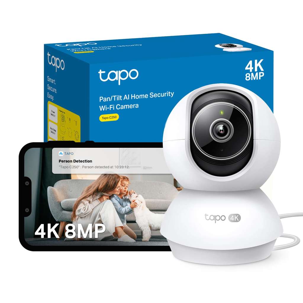 Tapo NEW C250 4K 8MP Pan/Tilt Indoor Security Camera £34.99 at Amazon ...