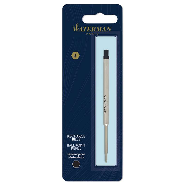 Waterman Ballpoint Pen Refill Medium Point Black Ink £2.22 at Amazon ...