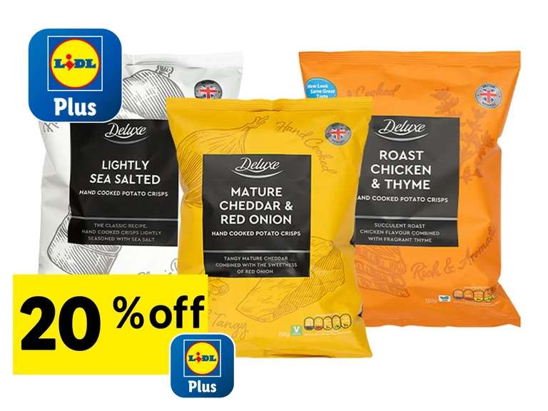 Deluxe Hand Cooked Crisps 20% Off at Lidl - Only 87p! | hotukdeals