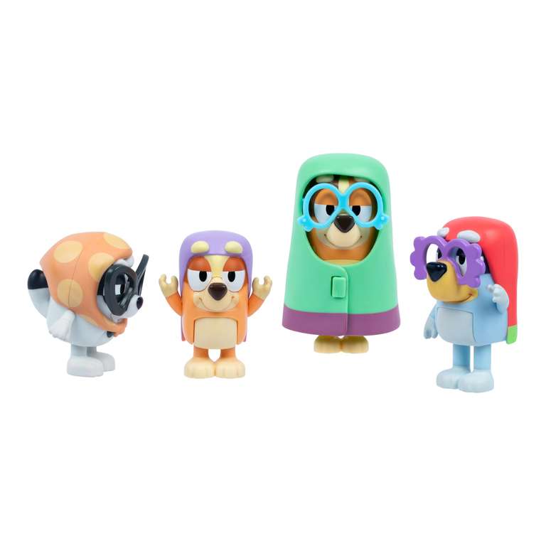 Bluey Figure 4-Pack Here Come the Grannies. 4 Episode-Themed Figures ...