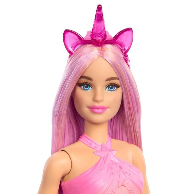 Barbie Unicorn Doll with Pink Hair & Unicorn Accessories 5.70 at Amazon ...
