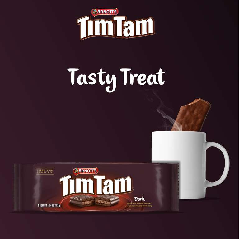 Arnott’s Tim Tam Biscuits Bars with Dark Chocolate Flavour Coating ...
