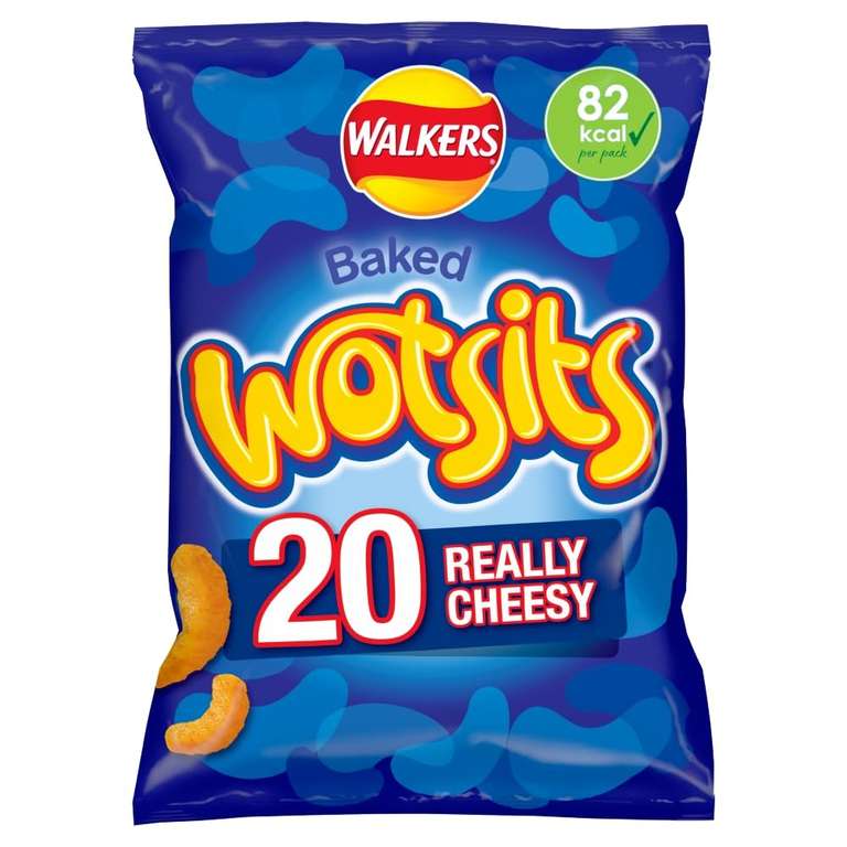Walkers Wotsits Really Cheesy Multipack Snacks 20×16.5g – £3.37 at ...