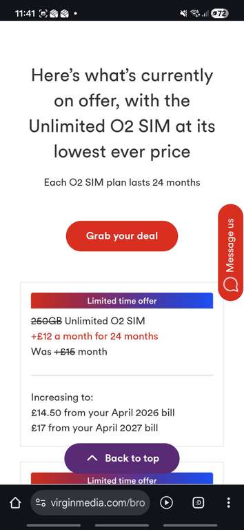 O2 SIM Only deal: unlimited data/mins/texts £12 rising to £14.50/£17 ...