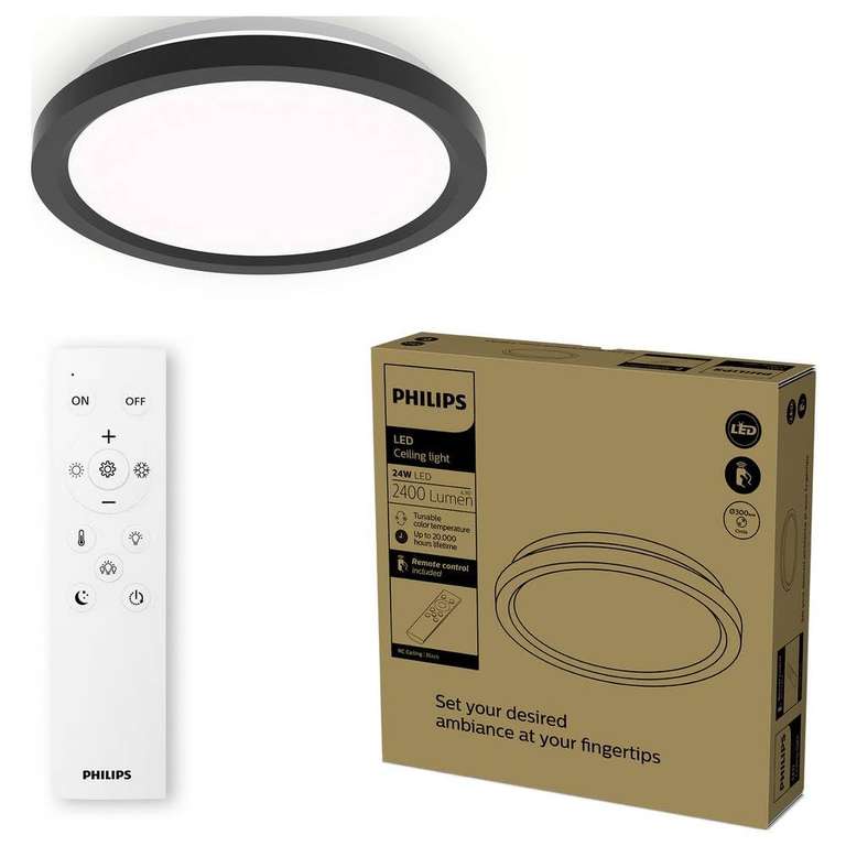 Philips LED Remote Control Ceiling Light 30 cm, Dimmable, Tunable White ...