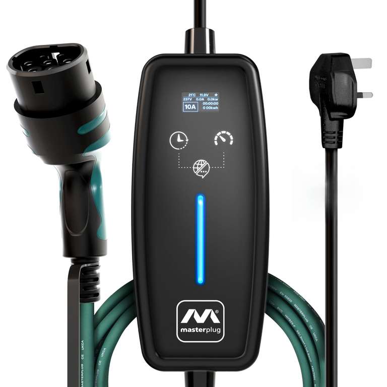 Masterplug EV Charging Cable for Electric and Hybrid Vehicles, 10 ...