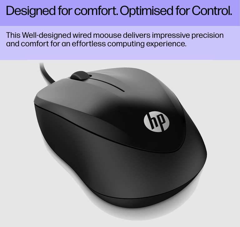 Deal for Prime members: HP Wired Mouse 1000 | USB Type-A | Multi ...