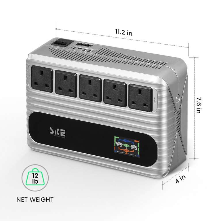 UPS Power Supply 850VA/480W Battery Backup & Surge Protector at ...