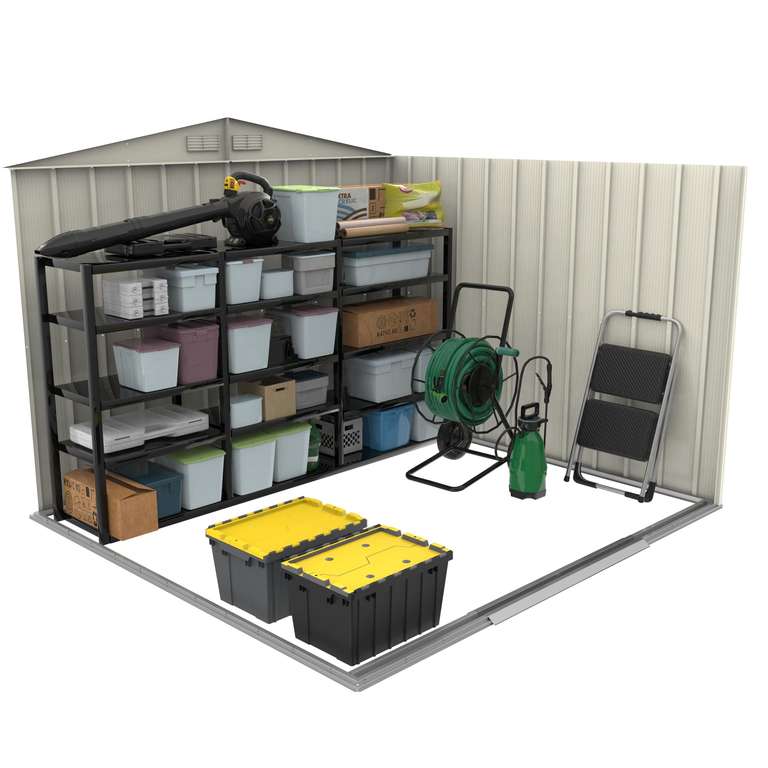 Duramax ECO 8 x 8 Metal Garden Storage Shed – 6.35m², Hot-Dipped Steel ...
