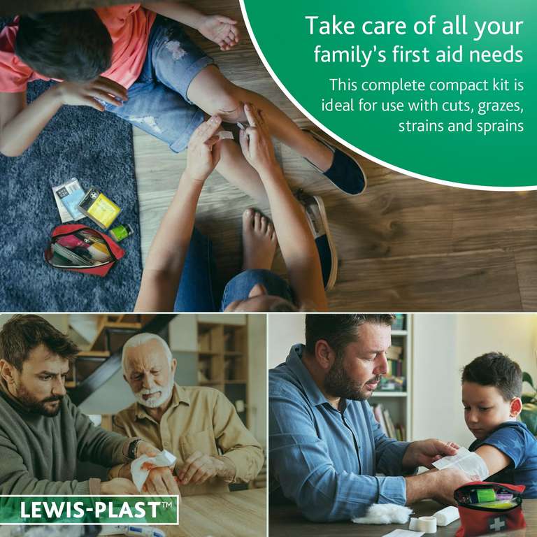 Lewis-Plast Premium 92 Piece First Aid Kit, Small at Amazon - £5.54 ...