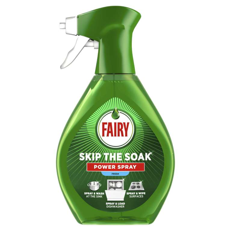 Fairy Skip the Soak Power Spray 650ml 4 x Twin Pack £10.81 at Amazon ...