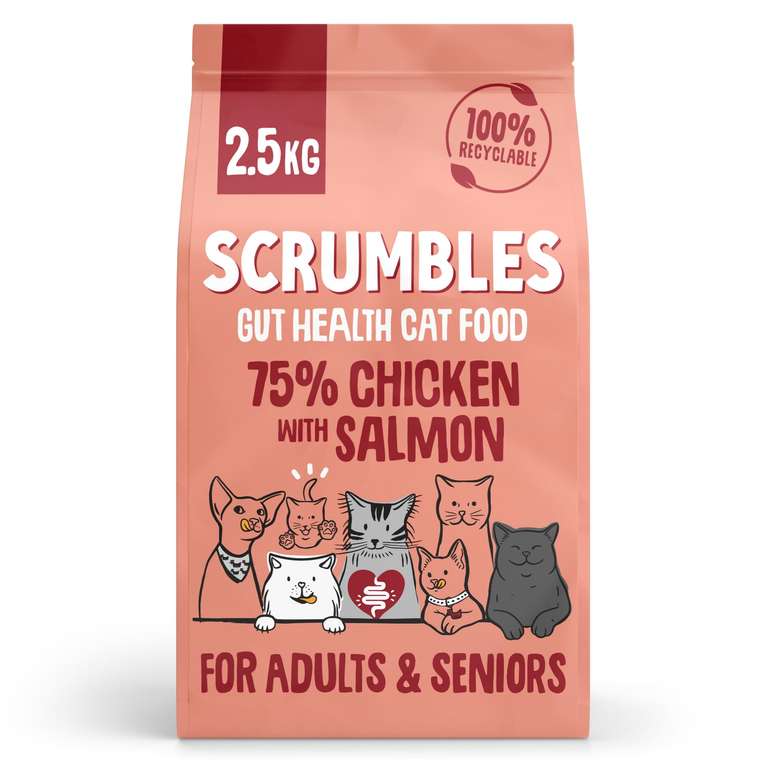 Scrumbles All Natural Dry Cat Food 2.5Kg – £15.19 at Amazon | hotukdeals