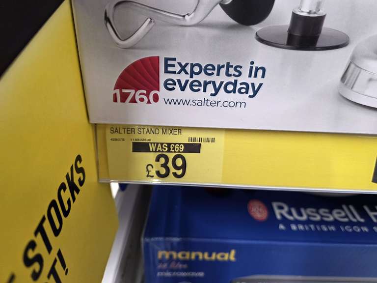 Salter Aspen Stand Mixer - 39.00 at B&M Fareham, UK | hotukdeals