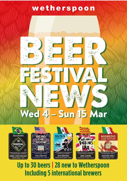 Real Ale Beer Festival: Enjoy Pints from £1.99 at Wetherspoon | hotukdeals