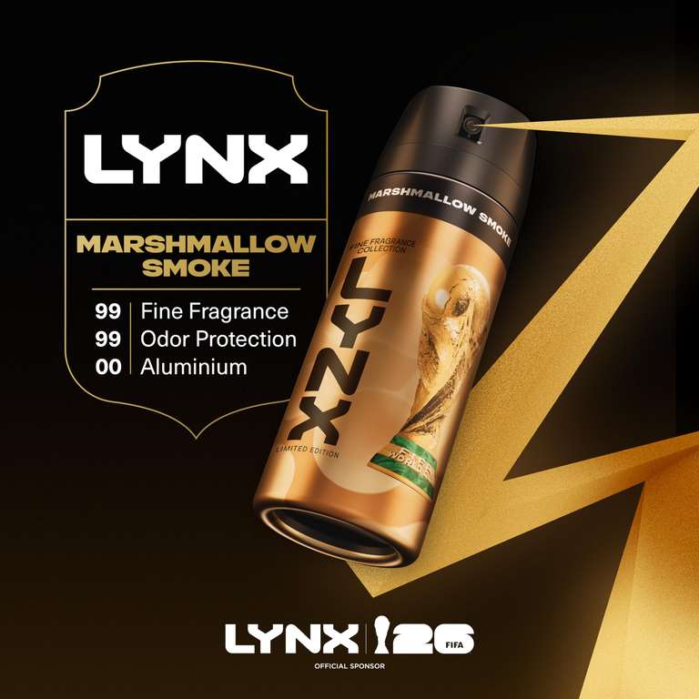 Lynx Marshmallow Smoke Premium Body Spray 3 for £10 at Amazon - rare ...