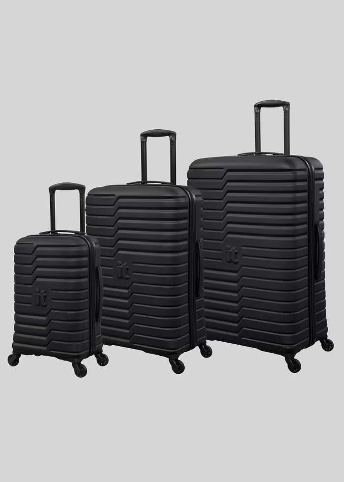 IT Luggage Black Navigator Hard Suitcase – Cabin/Medium/Large | at Matalan