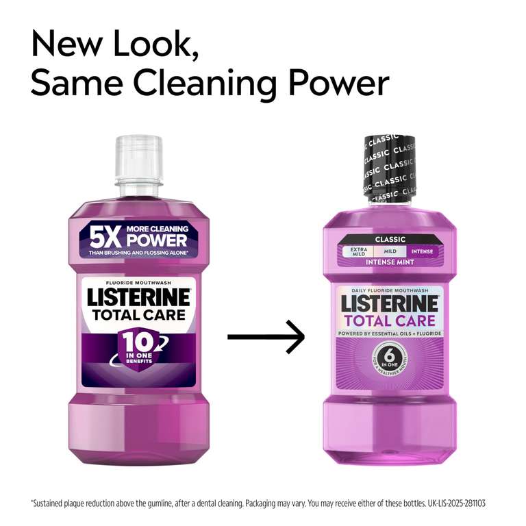 Listerine Total Care Intense Taste Mouthwash 500ml 2.00 at Amazon ...