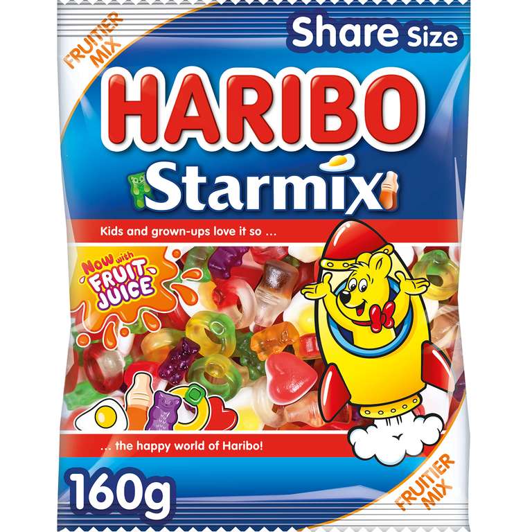 Haribo Starmix/Supermix/Goldbears/GiantStrawbs 160g £1.04 Amazon £1.10 ...