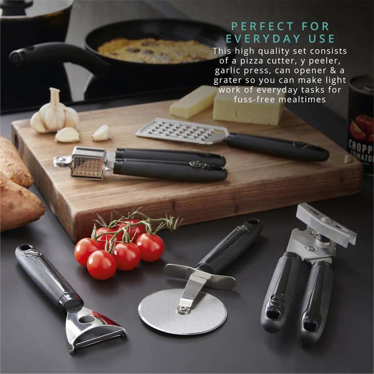 Swan Stealth 5-Piece Gadget Set, £7.99 at Amazon - Y-Peeler, Garlic ...