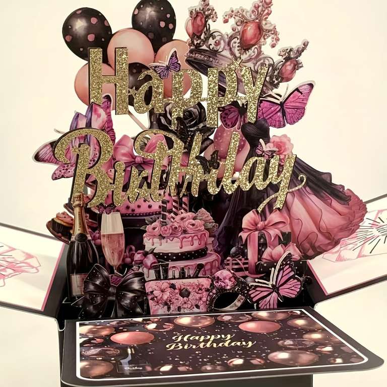 3D Pop Up Birthday Card Box Set + Envelope- With code and Prime (Sold ...