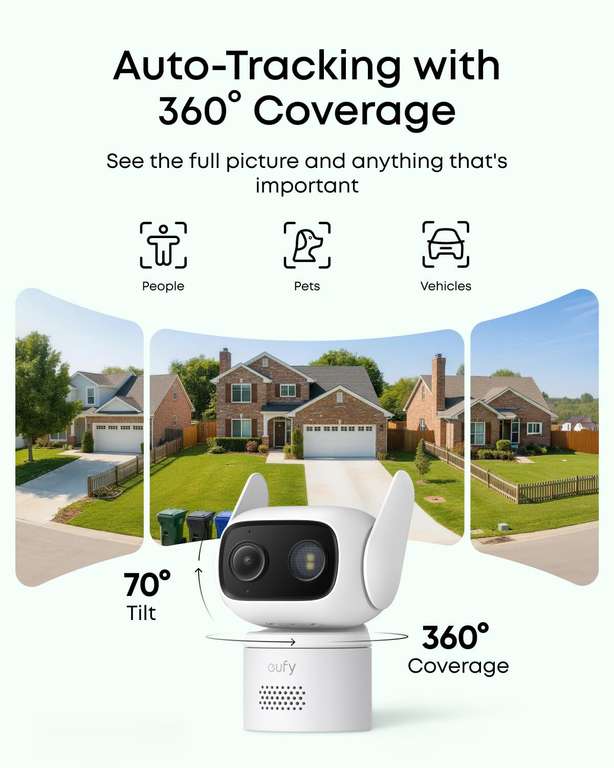 eufy Wired Cam C31 360° Pan/Tilt Outdoor Security Camera £34.99 ...