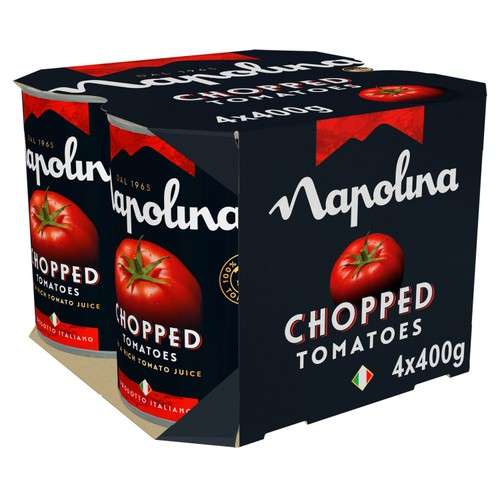 Napolina Chopped Tomatoes in a rich tomato sauce 4 X 400g (Nectar Price ...