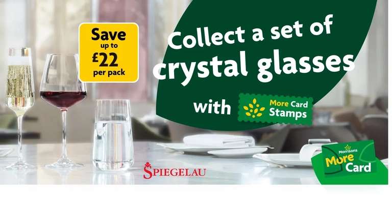 Spiegelau Glassware: 30 More Card Stamps for £2.99 at Morrisons