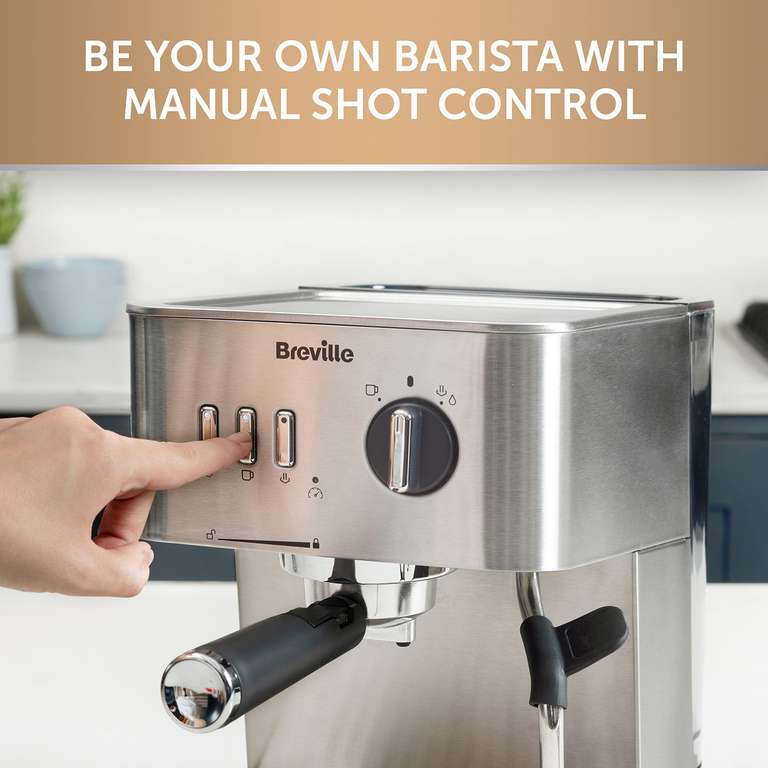 Breville Bijou Espresso Machine — 15 Bar, Steam Wand, Automatic/Manual ...