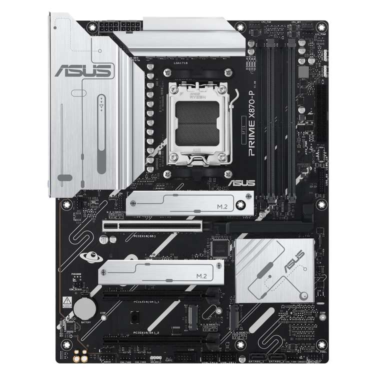 ASUS PRIME X870-P AMD ATX Motherboard, 14-2-1(80A) power stages, PCIe 5 ...