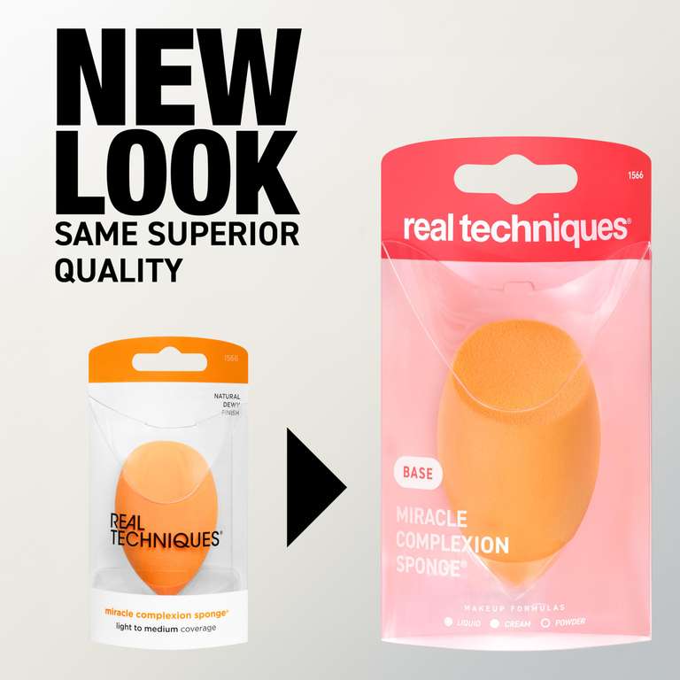 Real Techniques Miracle Complexion Sponge for Liquid & Cream Makeup £2. ...