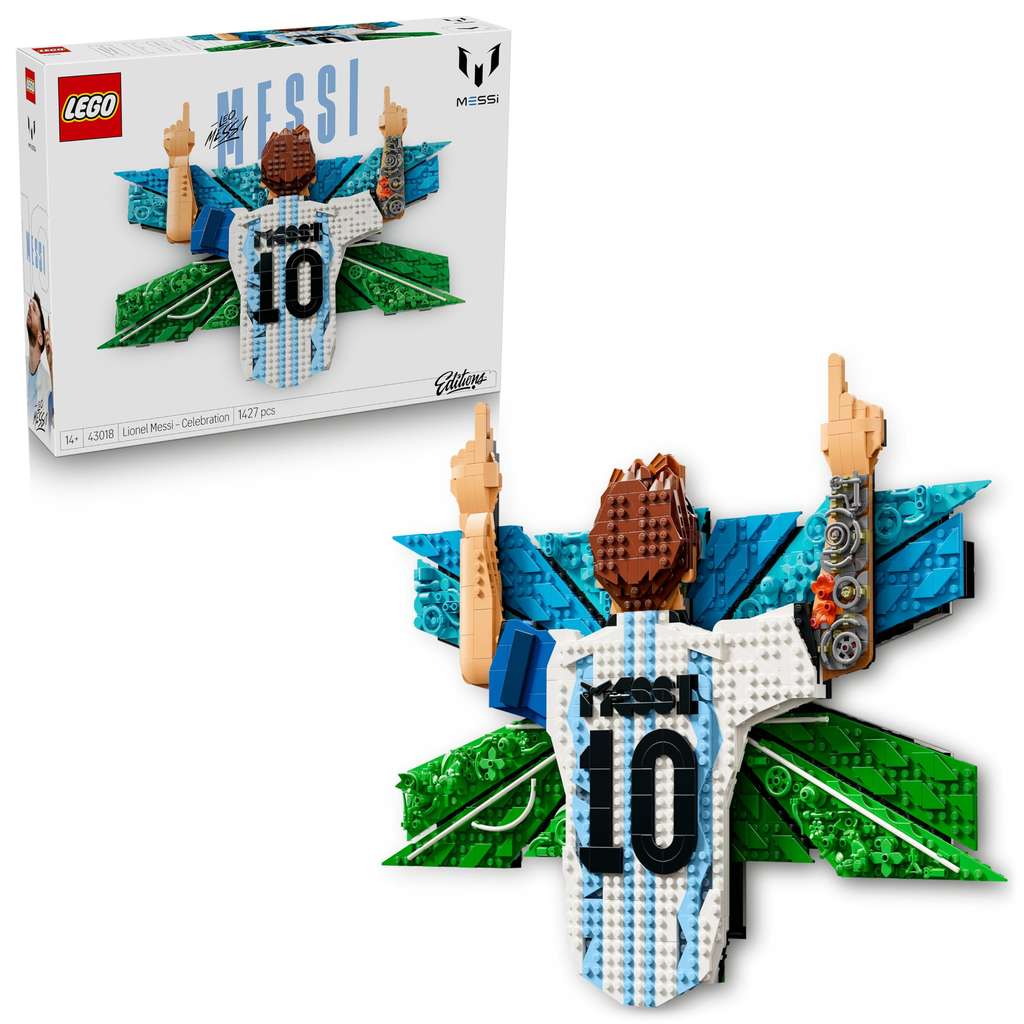 LEGO Editions Lionel Messi – Celebration - 3D DIY Wall Art Set 43018 ...