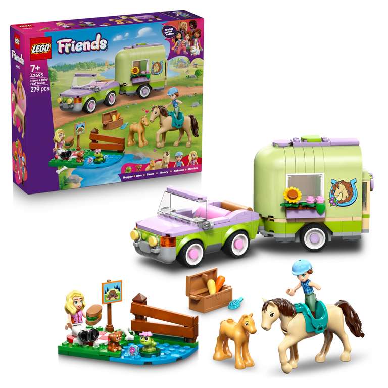 LEGO Friends Horse & Baby Foal Trailer with Grooming Accessories 14.99 ...
