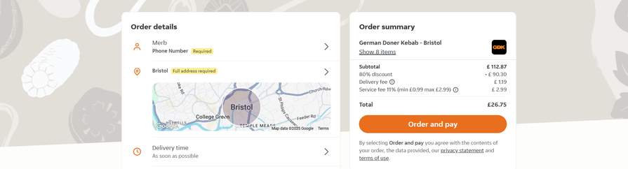 80% off your first Just Eat Order - Bristol - £15 Minimum Spend | No ...