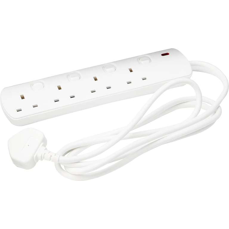 Mercury Extension Lead with Switches 2m 4 Gang | £6.49 at Amazon ...