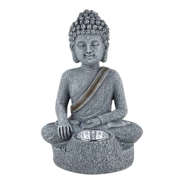 Grey Stone Buddha Solar-powered Outdoor Light (3 Styles) 3.50 at ...