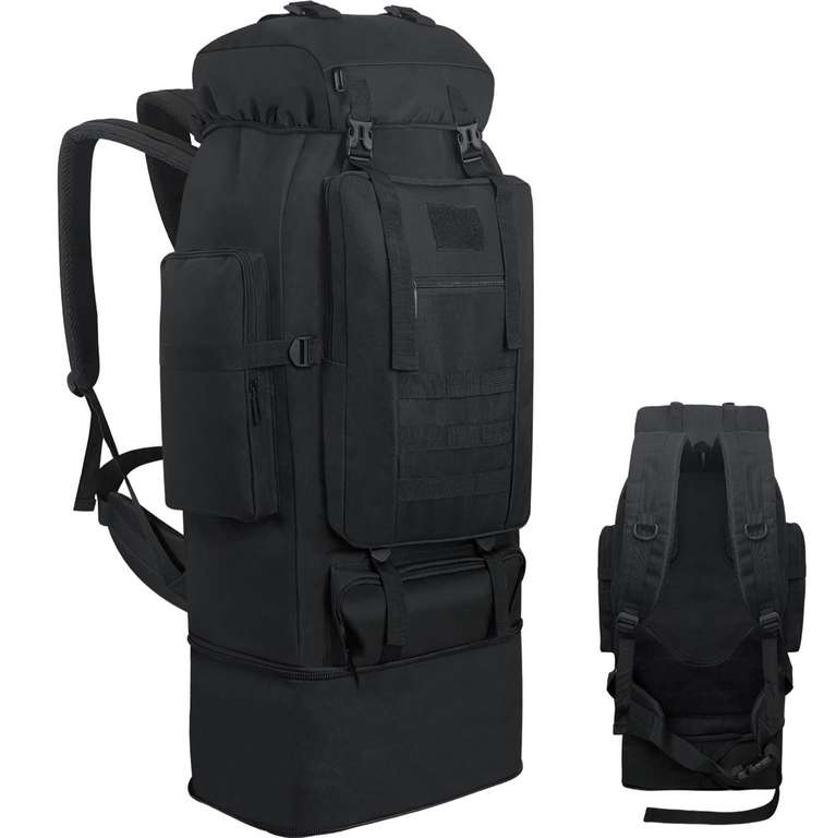 Large Capacity Hiking Backpack 100L with Molle System & Ergonomic ...