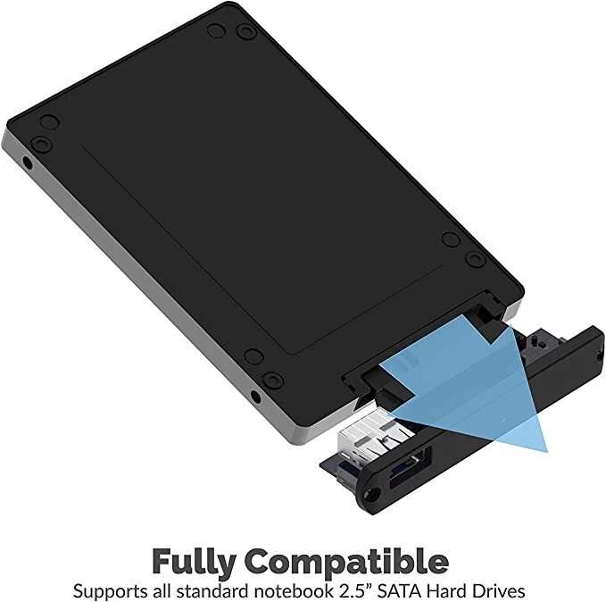 Sabrent Ultra Slim USB 3.0 to 2.5-Inch SATA Aluminium Enclosure EC UK30 ...