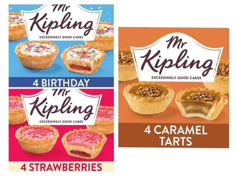 Mr Kipling Strawberries & Cream Cake / 4 Tarts £1 at ASDA Groceries ...