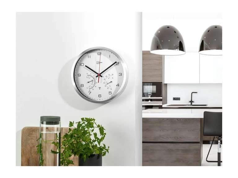 Livarno Home White Radio-Controlled Wall Clock £7.99 at Lidl | hotukdeals