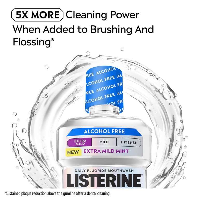Listerine Total Care Extra Mild Taste Alcohol Free Mouthwash 500ml £2. ...